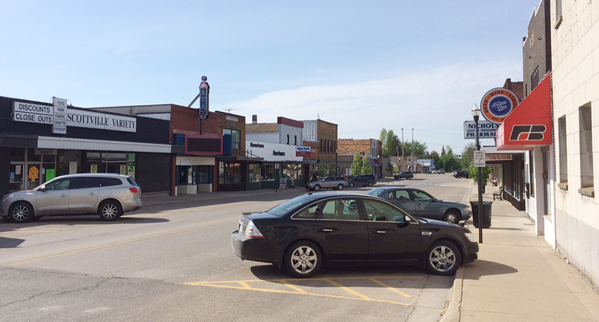 Downtown Scottville to return to 45-degree parking angle ...