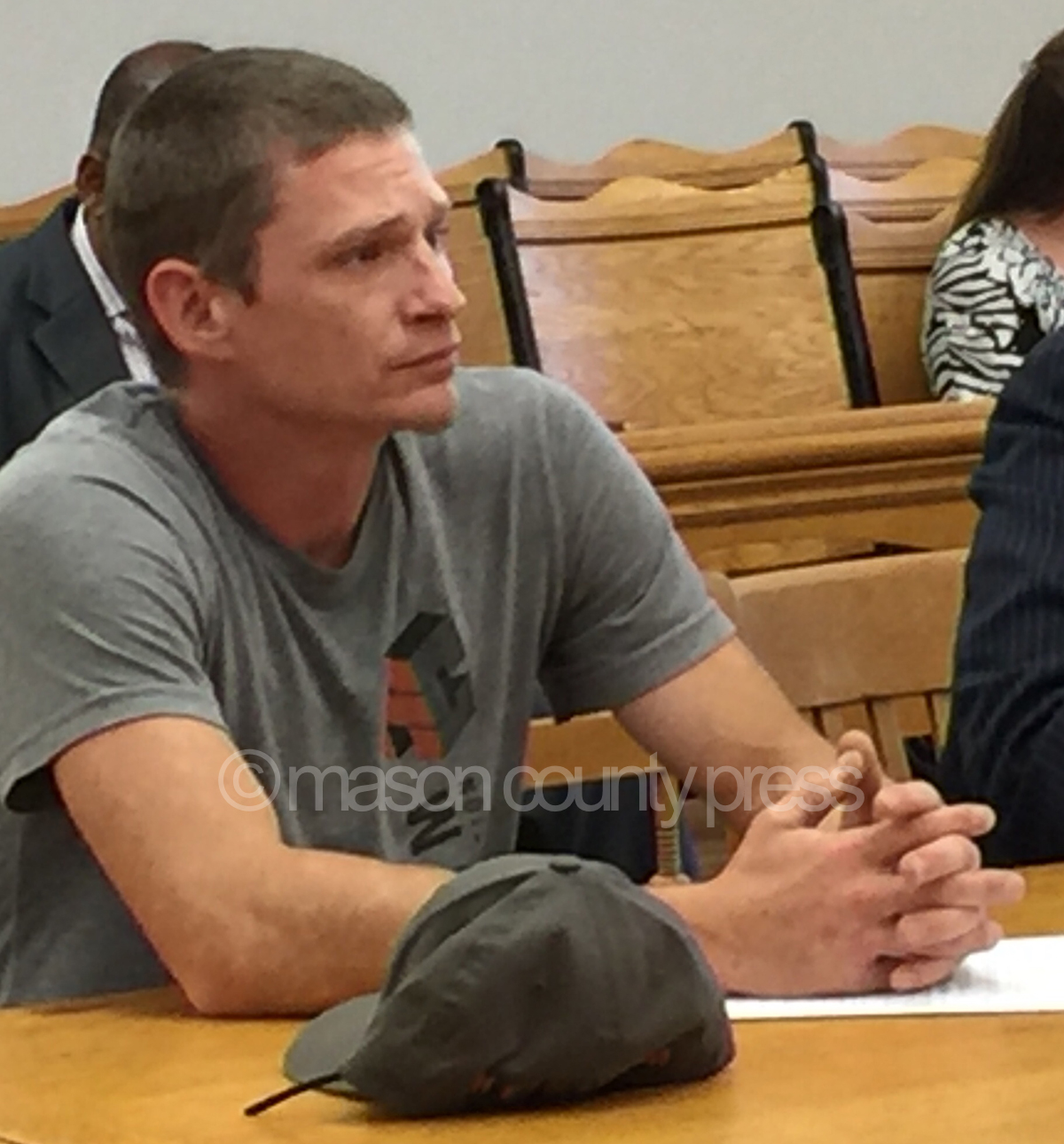 Man sent to jail for throwing box cutter at wife. | MasonCountyPress.com