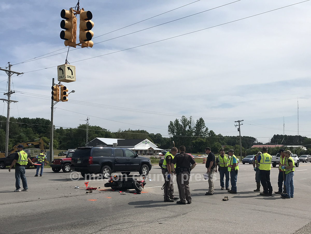 Moped driver seriously injured following crash. | MasonCountyPress.com