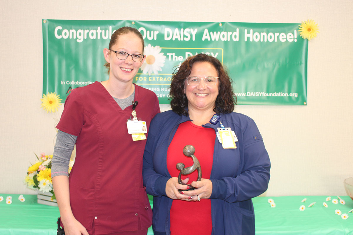 Nurse Holly Luft and nursing tech. Melissa Lemire recognized for ...