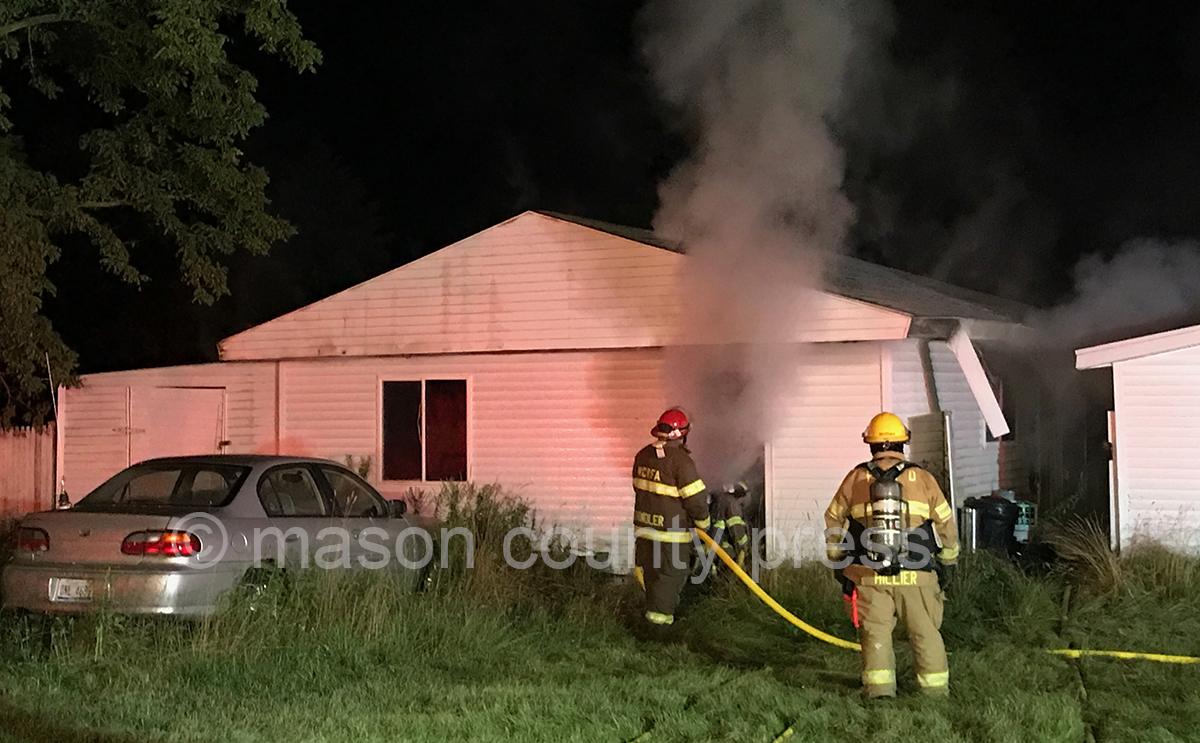 Fire damages Amber Twp. garage. | MasonCountyPress.com