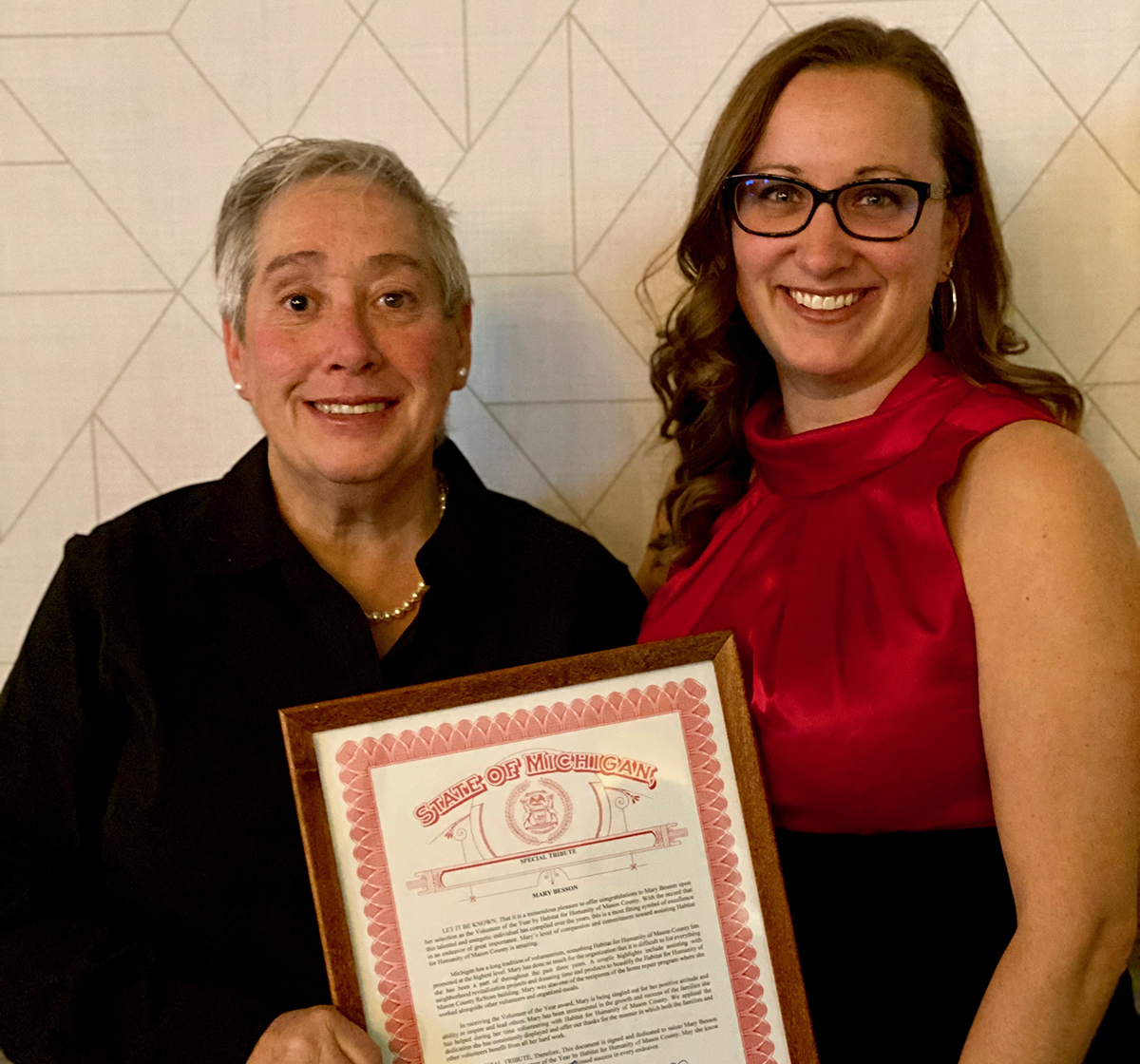 Habitat names Volunteer of the Year. | MasonCountyPress.com