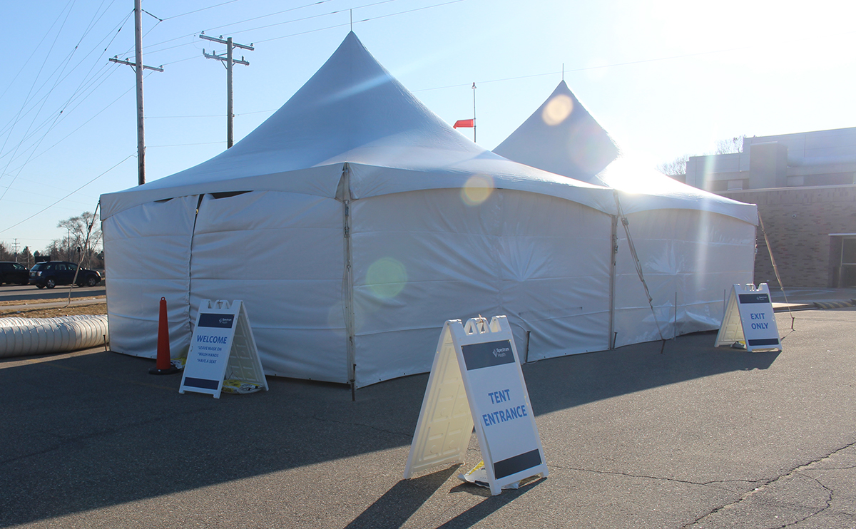 Hospital opens COVID-19 triage tent. | MasonCountyPress.com
