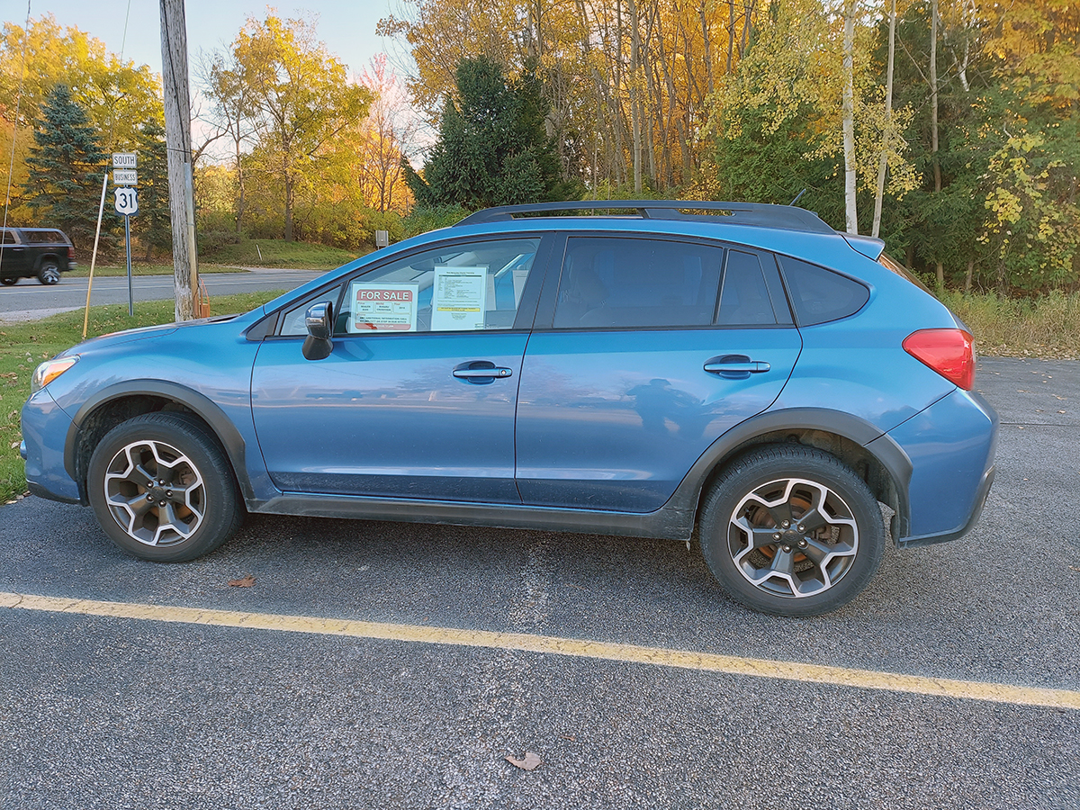 Sealed bids: 2015 Subaru Crosstrek. | MasonCountyPress.com
