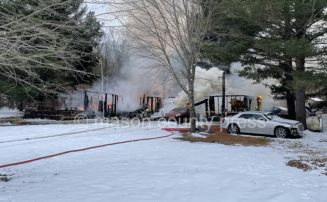 Fire destroys Branch Township house. | MasonCountyPress.com