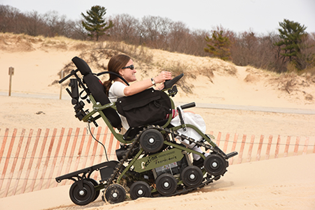 Track chair expands access in state park for mobility-challenged ...
