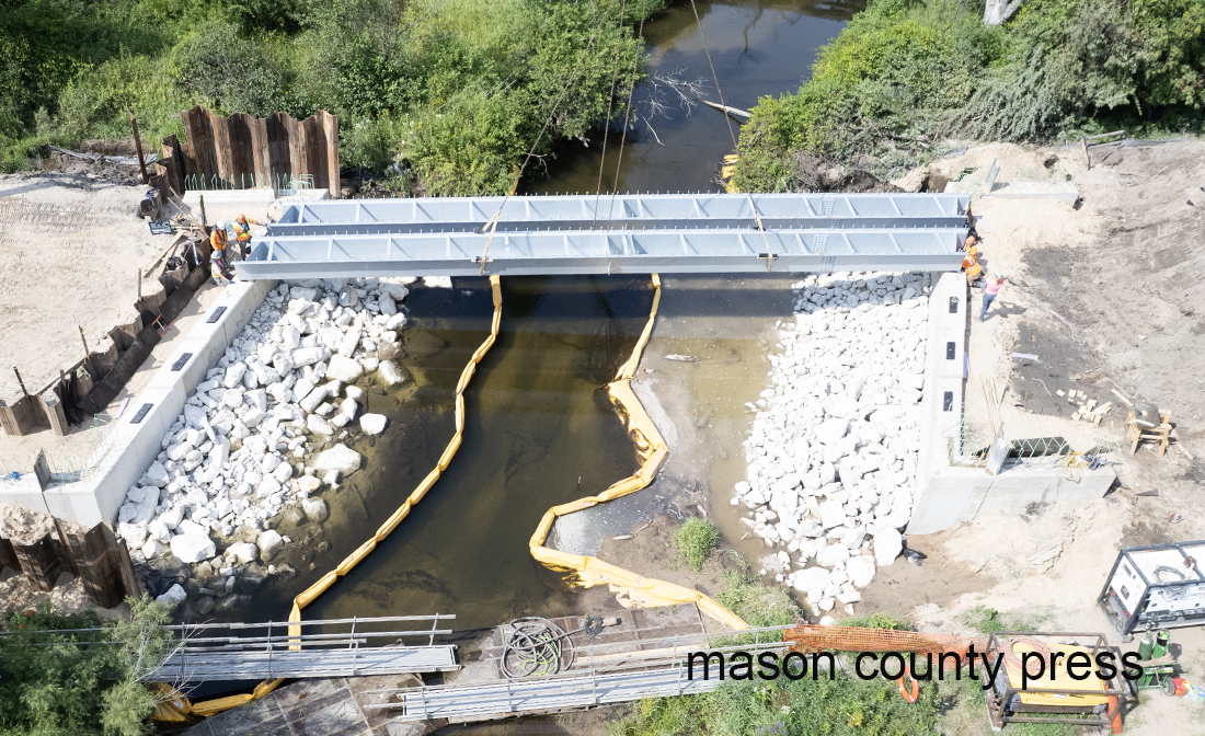Fisher Road bridge beams set | MasonCountyPress.com