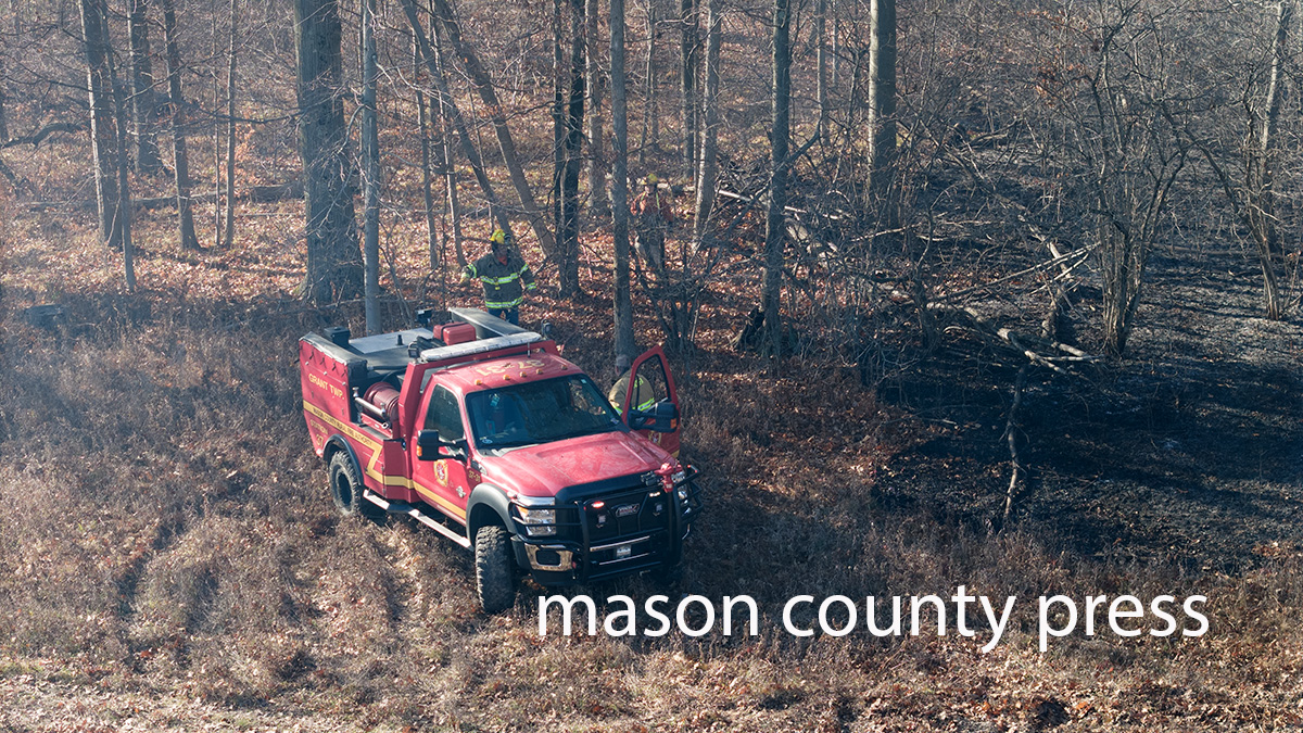 Firefighters battle Grant Township woods fire | MasonCountyPress.com