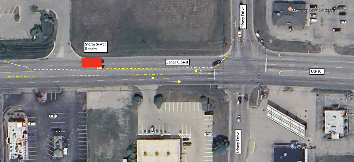 US 10 west of Jebavy Dr. to undergo construction after Labor Day ...
