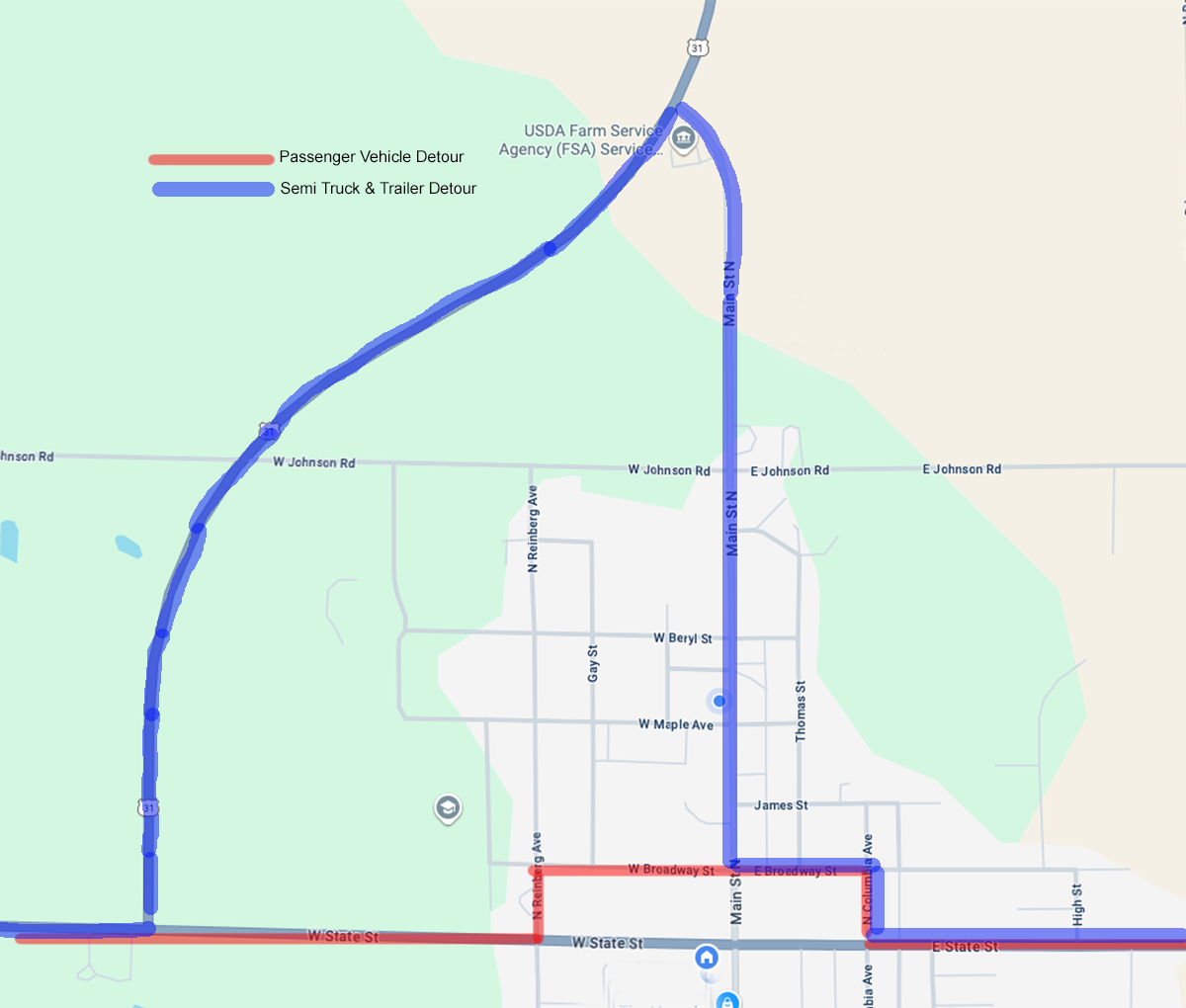 New Scottville detour route begins Thursday | MasonCountyPress.com