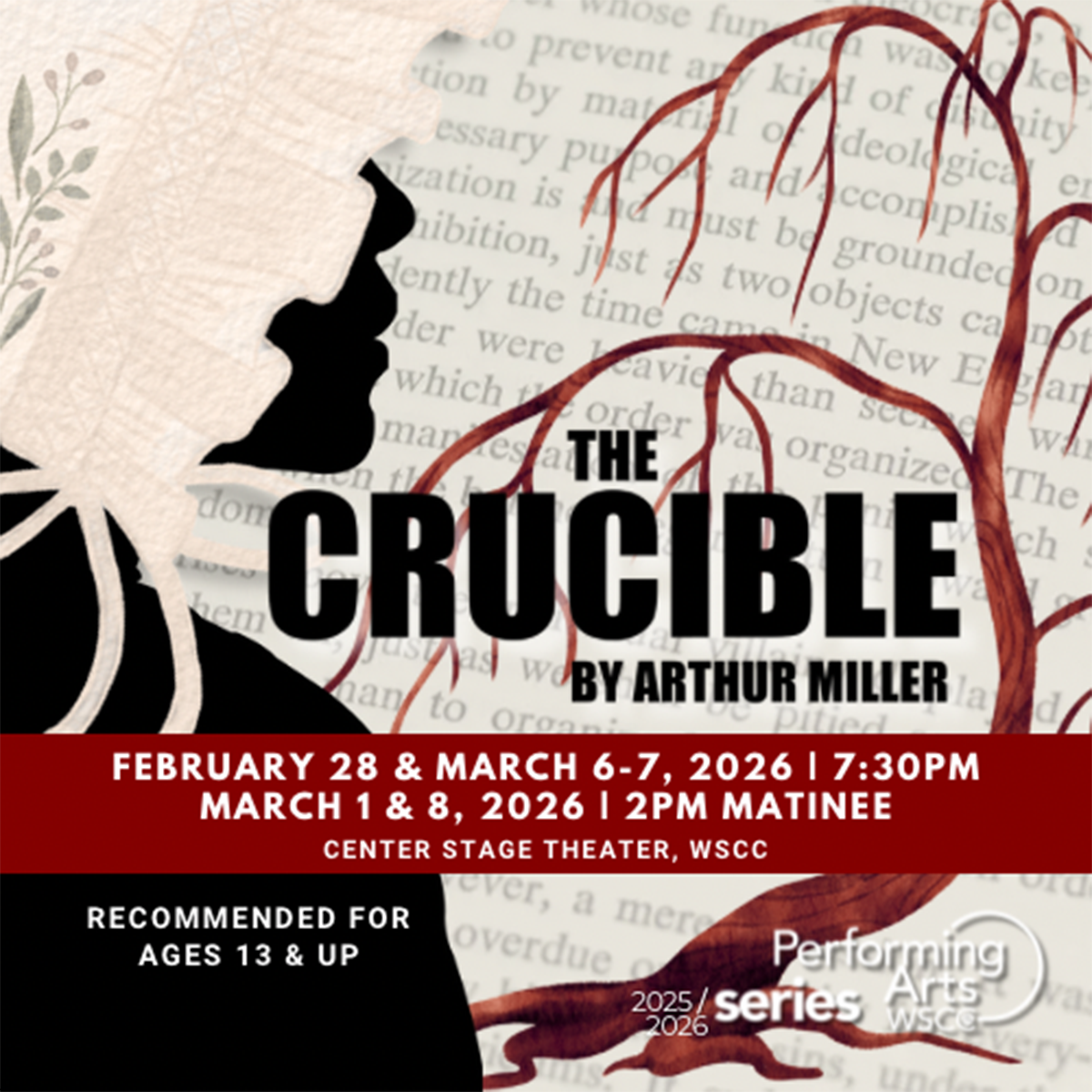 WSCC presents Arthur Miller’s ‘The Crucible’ | MasonCountyPress.com